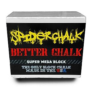 8oz Gym Chalk Mega Block - Lasts 2X Longer Made in The USA - for Powerlifting, Weightlifting, Cross Fit