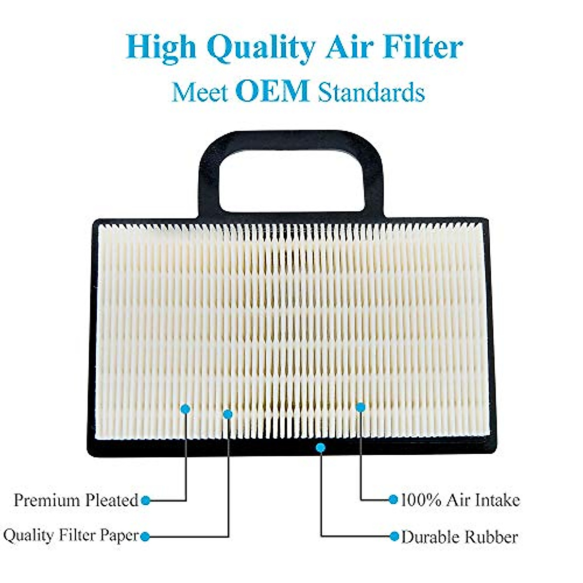 HEYZLASS 499486S 698754 Air Filter,Compatible with Briggs Stratton 499486 Lawn Mower Air Filter Cartridge, Fit BS 18-26 HP Intek V-Twins Engine Air cleaner