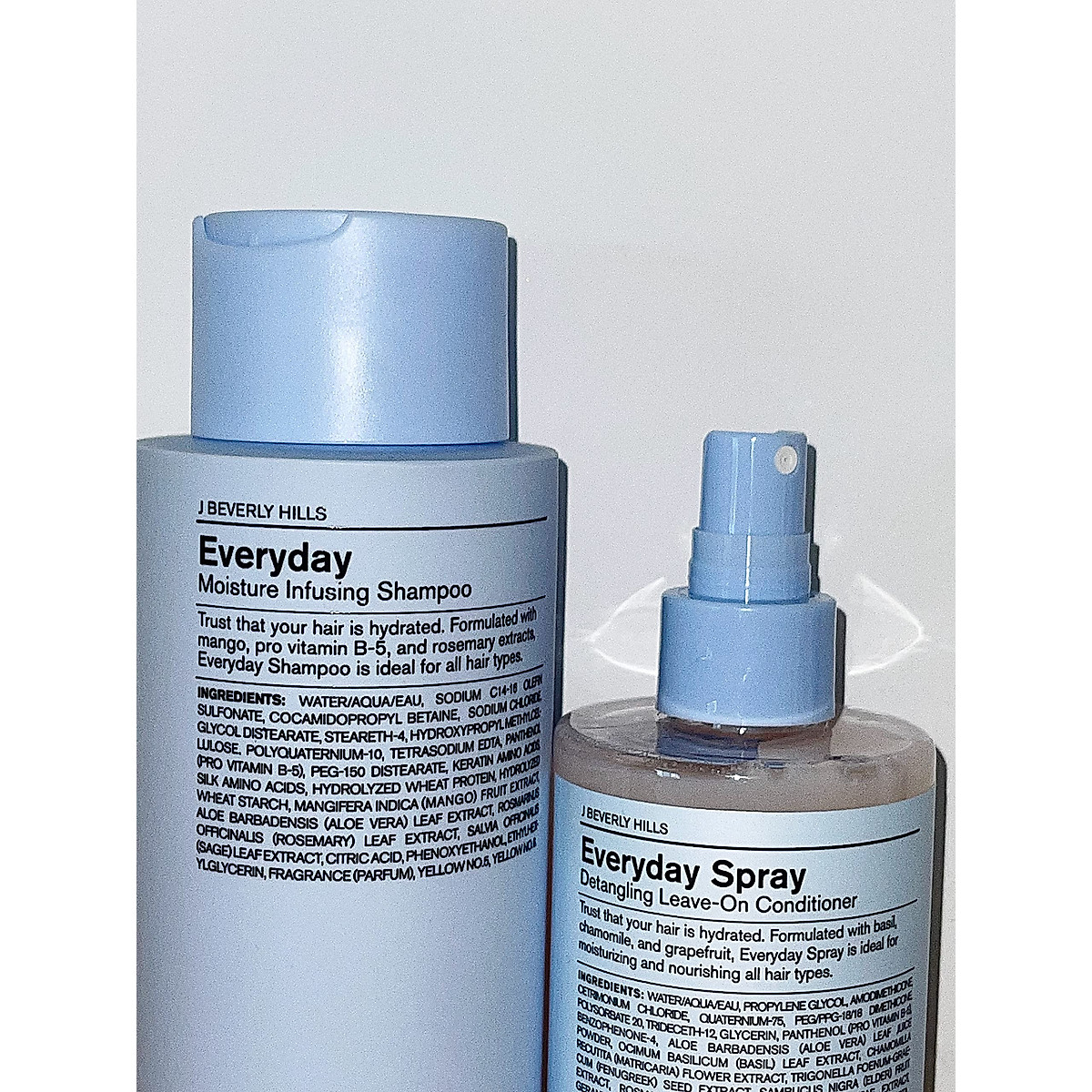 J Beverly Hills Blue Everyday Spray Leave-In Conditioner and Hair Detangler with Aloe Vera, 7 Oz