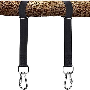 Tree Swing Hanging Straps Kit Holds 2000 lbs,5ft Extra Long Straps Strap with Safer Lock Snap Carabiner Hooks Perfect for Tree Swing & Hammocks, Perfect for Swings,Carry Pouch Easy Fast Installation