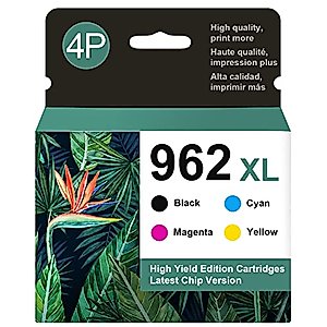962XL Ink Cartridges Replacement for HP 962XL 962 XL Work for HP OfficeJet Pro 9015 9025 9010 9018 9020 9022 Printers(Black, Cyan, Magenta, Yellow, 4 Combo Packs)