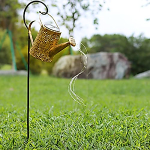 CAITRAD Solar Watering Can with Lights Outdoor,Hanging Large Solar Lantern Metal Lights Decorative Yard Art Waterproof LED Garden Lights,for Table Patio Yard Walkway Pathway Lawn Decorations