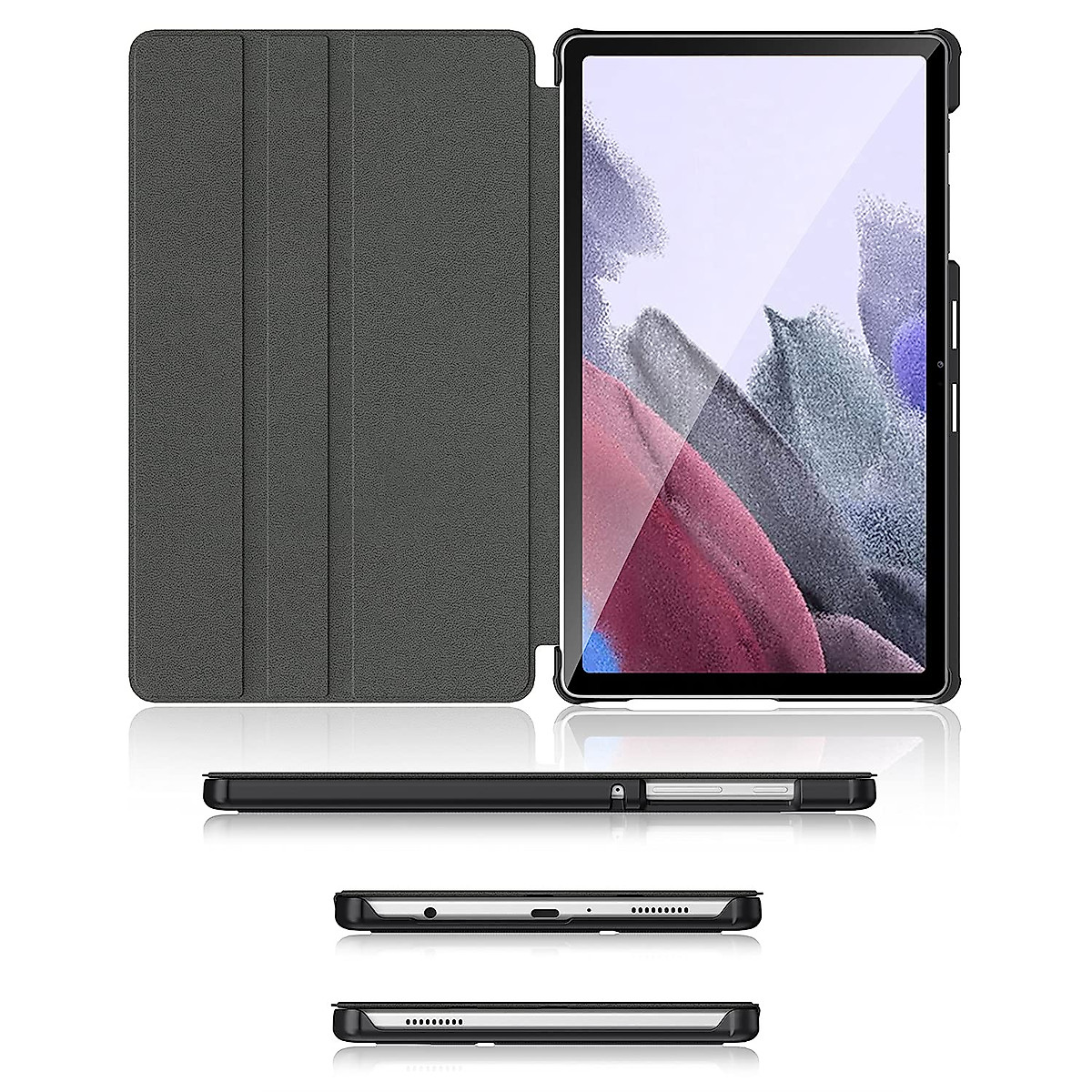 Soke Galaxy Tab A7 Lite Case 2021 8.7 Inch, Premium Shock Proof Stand Folio Case, Multi- Viewing Angles, Hard PC Back Cover for Samsung Galaxy Tab A7 Lite Tablet [SM-T225/T220/T227],Black