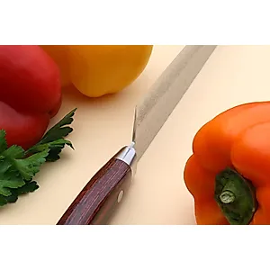 Yoshihiro VG10 16 Layer Hammered Damascus Gyuto Japanese Chefs Knife (9.5" (240mm))