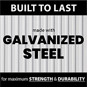 Hanover Galvanized Steel Bicycle Storage Shed with Slope Roof and Twist Lock and Key in Dark Gray, Stores up to 4 Bikes