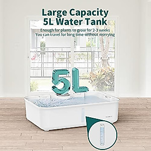 Hydroponics Growing System, REMOSSY 14 Pods Indoor Garden with 5L Water Tank & Pump, Adjustable Height Up to 16.5" LED Light, 3 Modes Smart Herb Garden Kit Plant Germination Kit for Home Kitchen APP