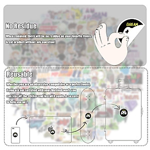 100 Pcs Game Stickers Pack 100,Vinyl Waterproof Stickers for Laptop & Water Bottles,Aesthetic Skateboard Stickers for Teens (smp01-B)
