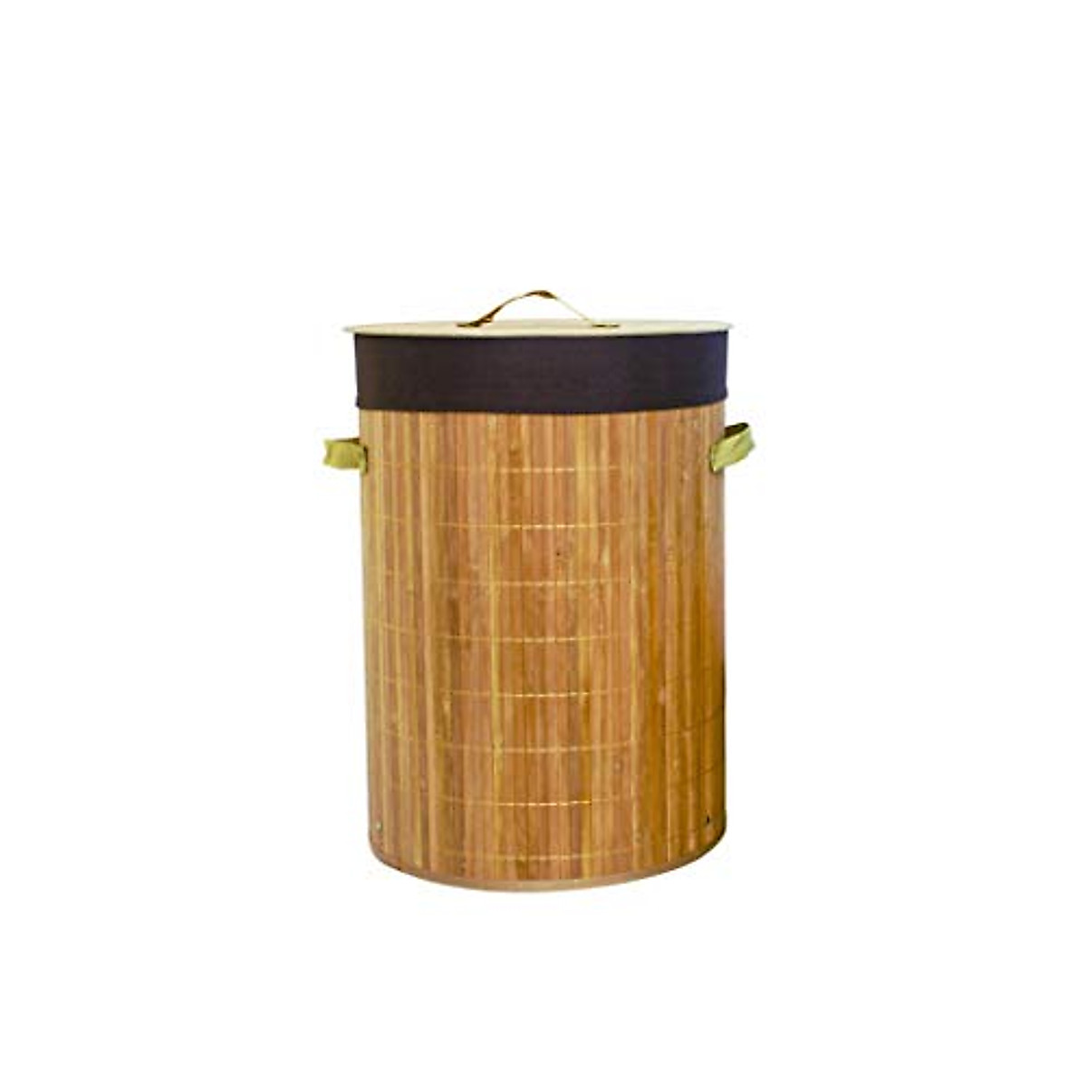 Set of 3 Laundry Hampers Bamboo Round Wicker Clothes Bin Baskets Storage Bin Organizers Retail Dump Bin Folding Basket 100208-NF