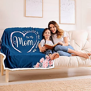PeraBella Mothers Day Mom Gifts,Mom Birthday Gifts from Daughter and Son | Mom Blanket | Gifts for Mom | Mom Gifts Unique, Best Gifts for Elderly Mom, for Mothers Gifts,Sherpa Throw Blanket 65"x50"