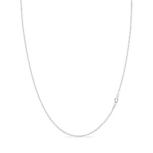 KEZEF 925 Sterling Silver Chain Necklace for Women, 1.3mm Silver Cable Chain, 20 Inch, with Spring-Ring Clasp, Italian Made