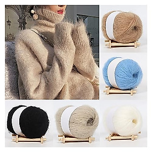 50g/Ball Mohair Yarn Cheap Knitting Crochet Yarn Soft Wool Yarn for DIY Hand Knitting Sweater Scarf Shawl (Color : 5)