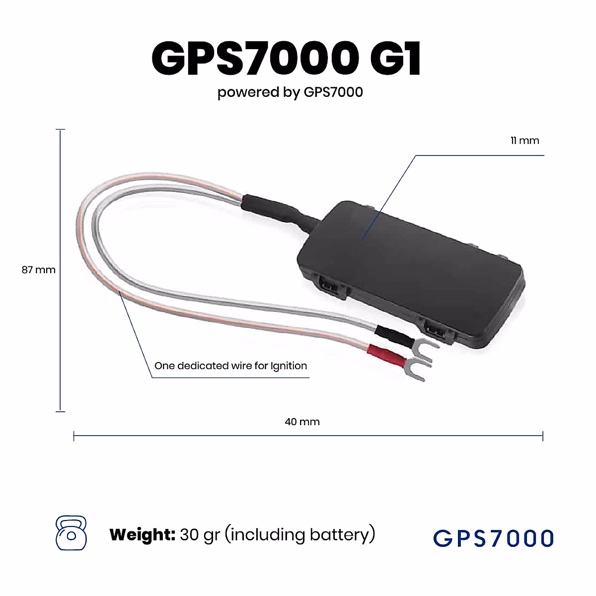 GPS7000 GPS Tracker for Vehicles - Hidden Tracking Device for Any Vehicle - Easy Installation on Car's Battery- 10 Days of Service - Subscription Required - Low Cost Subscription Plan Options
