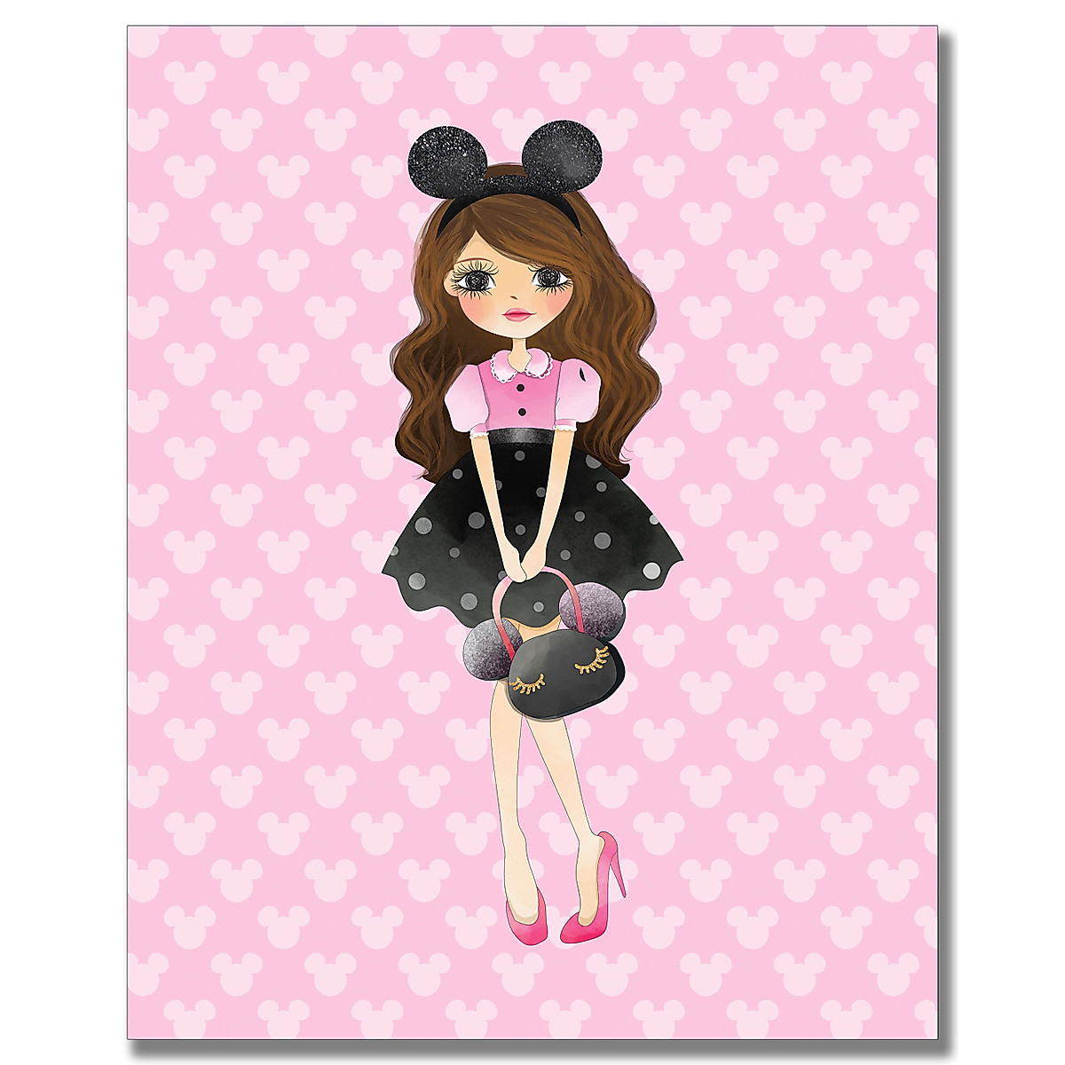 Disney Girls Art Prints - Girl'S Room Wall Decor Photos - Set Of 4 (8 Inches X 10 Inches)