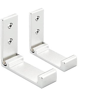 Coat Rack Wall Mounted, Foldable Towel Wall Hanger Hooks Retractable Hook Folding Wall Rack Hook Holder for Clothes - Utility Hooks - Space Aluminum - 2 Pack (Silver)