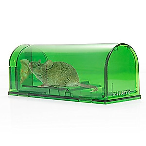 Catcha 2 Piece Humane Smart Mouse Trap Live Catch and Release Rodents, Safe Around Children and Pets