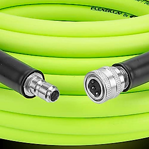 Flexzilla HFZPW426100Q-E 4200 PSI, 3/8 in. x 100' Pressure Washer Hose, 100 ft, ZillaGreen