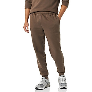 Amazon Essentials Men's Fleece Jogger Pant, Medium Brown, Small