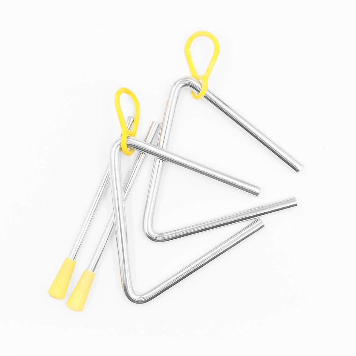 Elitee Hand Percussion 6 Inch Triangle Instrument with Striker, Pack of 2
