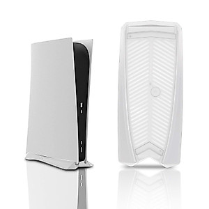 HEATFUN PS5 Digital Stand Vertical, PS5 Vertical Stand Digital Edition Built-in Cooling Vents and Non-Slip Feet - White