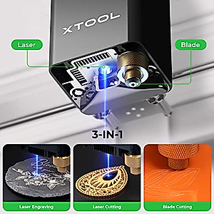 xTool M1 10w Compact 3-in-1 Laser Engraver & Cutting Machine with RA2 Pro & Material Box, Higher Accuracy & Smarter 16MP Auto-Focus, Create Christmas DIY Wood/Metal/Paper/Acrylic/Iron-on/Vinyl