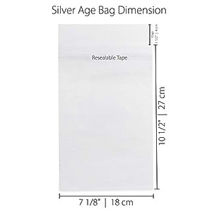 TitanShield Silver Age Re-Sealable Comic Book Bags (150 Count)