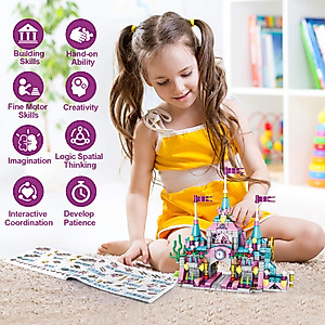 Vanmor 568Pcs Princess Castle Building Blocks Sets Toy for Girls Castle Playset with 25 Models Pink Palace Brick Toys STEM Educational Construction Kits for Kids Girls Age 6-12 Gifts