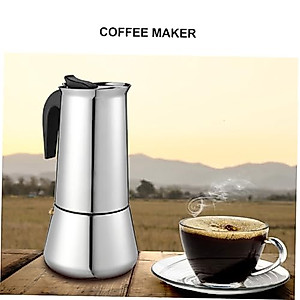 HOLIDYOYO 1pc Stainless Steel Pot Induction Pot Stove Top Teapots Tea Stovetop Italian Coffee Espresso Tamp Stovetop Tea Kettle Stovetop Pot Stovetop Coffee Pot Coffee Maker