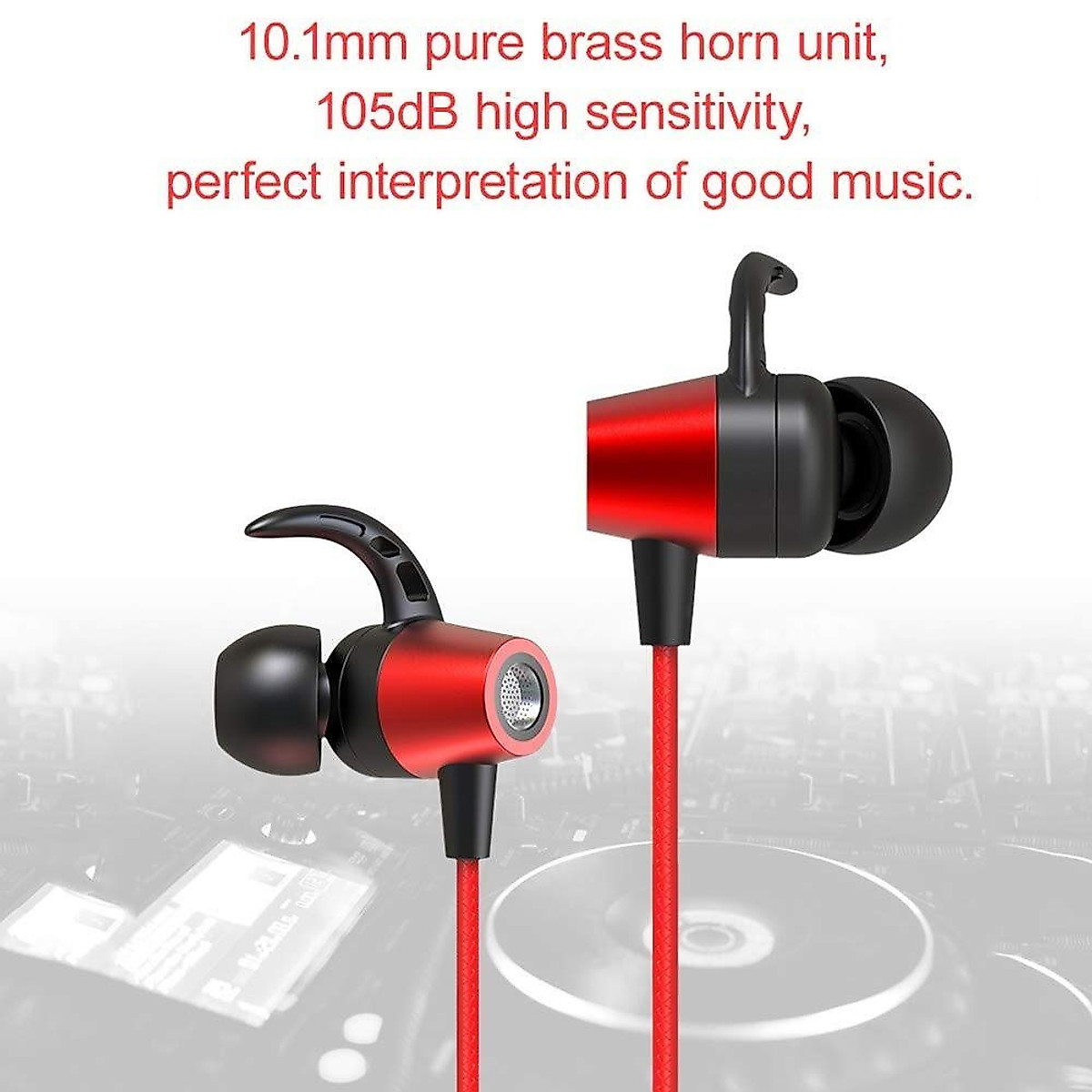 Raxinbang Headset Sports HiFi Sound in-Ear 3.5mm Wired Earphones Headphones Phone Headset for Running Gaming （Red/Silver Grey） (Color : Silver Grey)