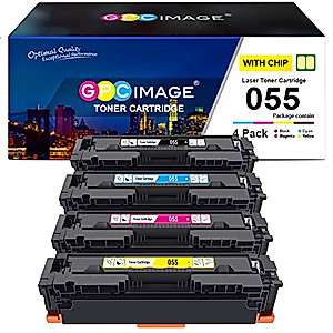 GPC Image Compatible Toner Cartridge Replacement for Canon 055 055H CRG 055 055H to use with Color imageCLASS MF741Cdw MF743Cdw MF745Cdw MF746Cdw LBP664Cdw Printer (Black,Cyan,Magenta,Yellow)