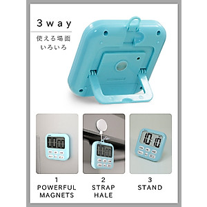 Doritekku large screen kitchen timer soap 6 three white