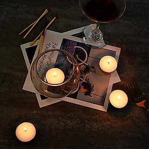 DEYBBY Natural Soy Wax Tealight Candles Bulk,100 Pack UnScented Tea Candle Set - 4 Hours Burning for Each