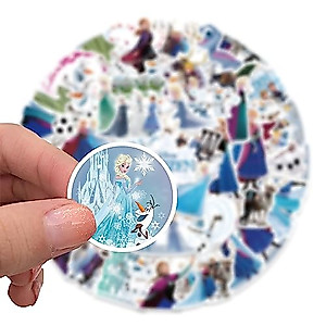 Ice Princess Stickers 150pcs Kids Sticker Pack Kawaii Cute Princess Stickers Mixed Cartoon Stickers Kids Teen Adult Waterproof Vinyl Stickers for Water Bottle Laptop Luggage Phone