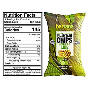 Barnana Organic Plantain Chips - Variety Pack - 5 Ounce, 4 Pack Plantains - Barnana Salty, Crunchy, Thick Sliced Snack - Best Chip For Your Everyday Life - Cooked in Premium Coconut Oil