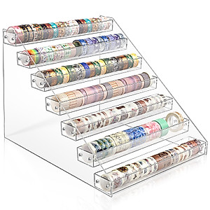 Vowcarol 7 Layers Washi Tape Organizer, Washi Tape Storage Racks