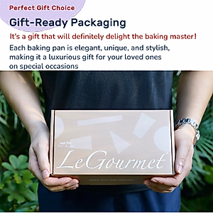 LeGourmet Nonstick Bread Loaf Pan 9 X 5 Inch, Ceramic Coating, Non-Toxic, Rust Resistant Aluminized Steel, Perfect 1 lb Baking Dish for Meatloaf, Pound Cake & Brownie (Butter)