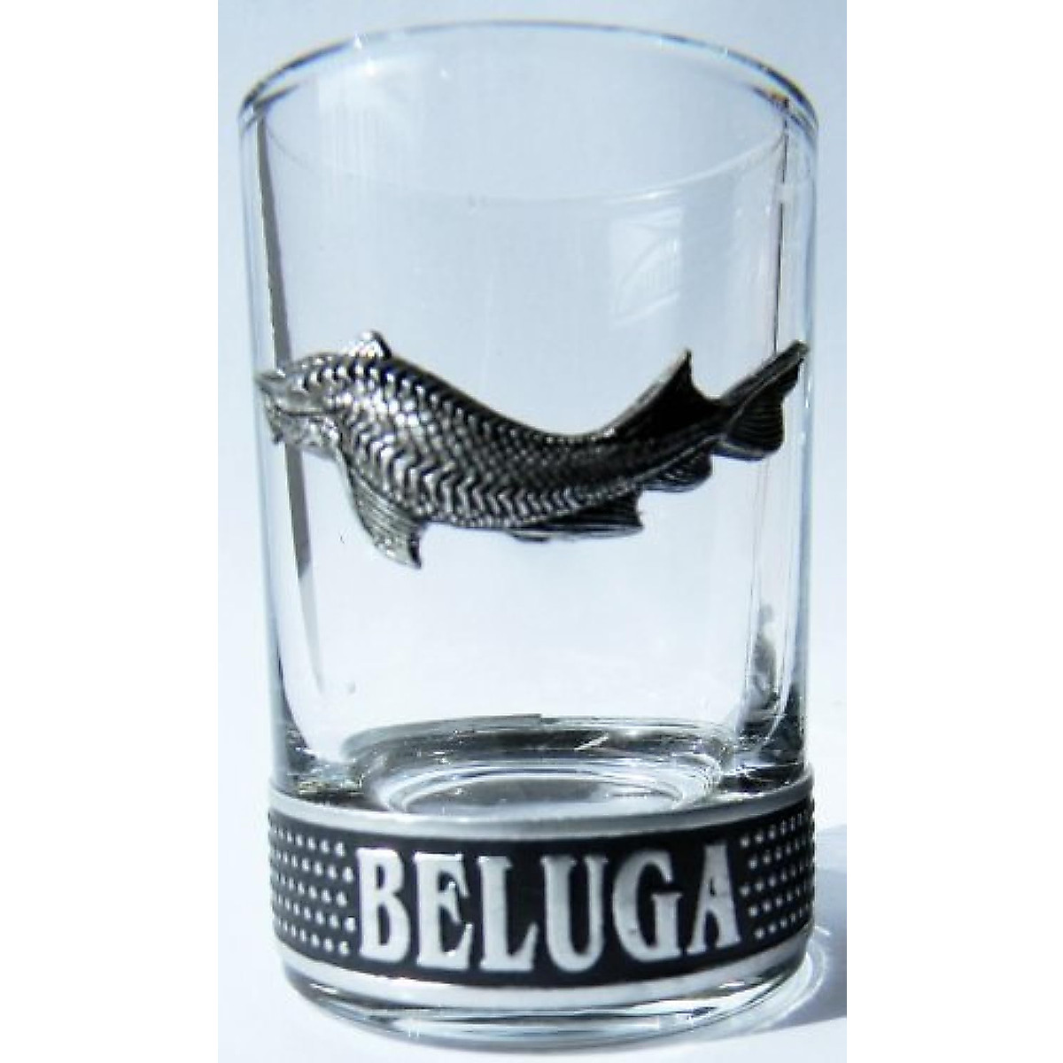 BELUGA VODKA WODKA SHOT GLASSES SET OF 2 EXCLUSIVE BAR GLASSES, New and original