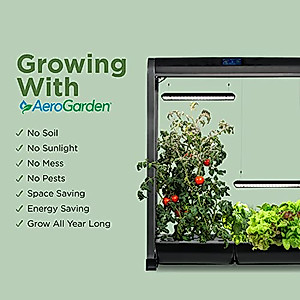 AeroGarden Farm 24XL with Salad Bar Seed Pod Kit - Indoor Garden with LED Grow Light, Black