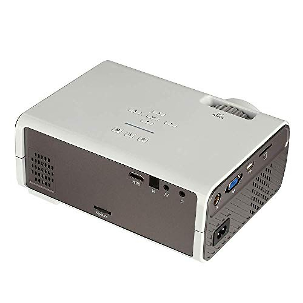 DROOS Mini Video Projector,Practical Projector Mini Portable 1080P LED Projector 4000 for Home Theater Entertainment Game Party(projectors)