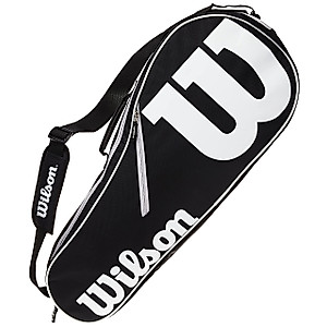 Wilson Advantage II Triple Tennis Racket Bag - Black/White, Holds up to 3 Rackets