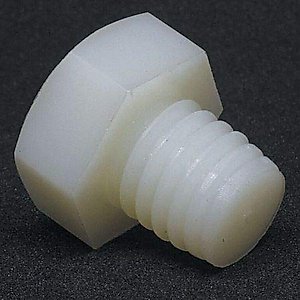 1/2"-13 x 3/4" Nylon UNC (Coarse) Hex Head Cap Screws, 5 pk.