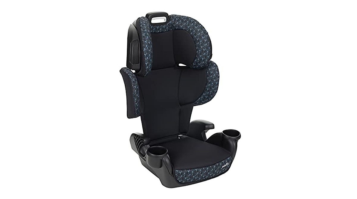 Evenflo GoTime LX Booster Car Seat in Quincy Blue | Safe & Versatile