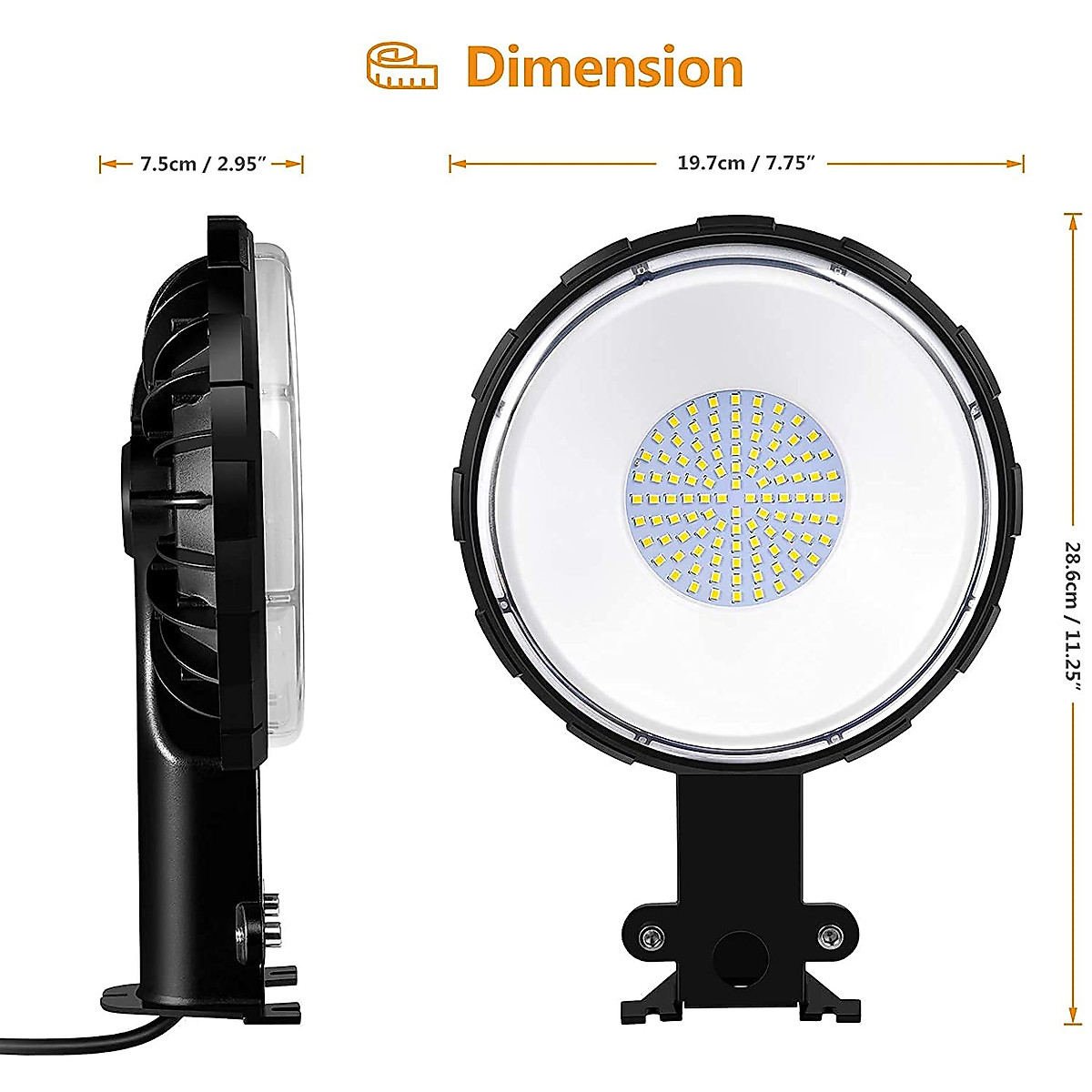 Bellanny 100W LED Barn Light, 10000LM 5000K Daylight White Commercial Street Light, Dusk to Dawn IP65 Waterproof Outdoor Security Area Light for Yard, Garage, Patio