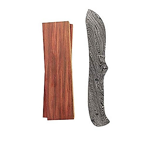Payne Bros Custom Knives 7" SKINNER BLADE Damascus knife kit - KNIFE MAKING - KNIFE KITS (RED HEART)