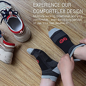 No Show Compression Socks for Men and Women (4 Pairs), Low Cut Running Ankle Socks with Arch Support for Plantar Fasciitis, Cyling, Athletic, Flight, Travel, Nurses