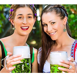 St Patrick's Day Earrings for Women Shamrock Earrings Green Hat Love Charm Hypoallergenic Alloy Dangle Earrings Set St Patricks Day Accessories Irish Festival Jewelry Gift