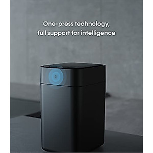 TOWNEW T1S Automatic Trash Can with Lid, 4.1 Gallon Smart Self-Sealing and Self-Changing, Motion Sense Activated Garbage Can for Kitchen Bathroom Office, Black.