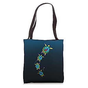 Beautiful Tropical Swimming Sea Turtles Tote Bag