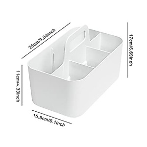 Kumprohu Shower Caddy Tote Storage Basket Storage Organizer Caddy Tote, Shower/Bath Storage Organizer Caddy Tote Divided Shower Organizer with Handle | Holds Hand Soap, Shampoo, Sponges