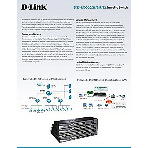 D-Link Systems, Inc. SmartPro Layer 3 Switch (DGS-1500-20)