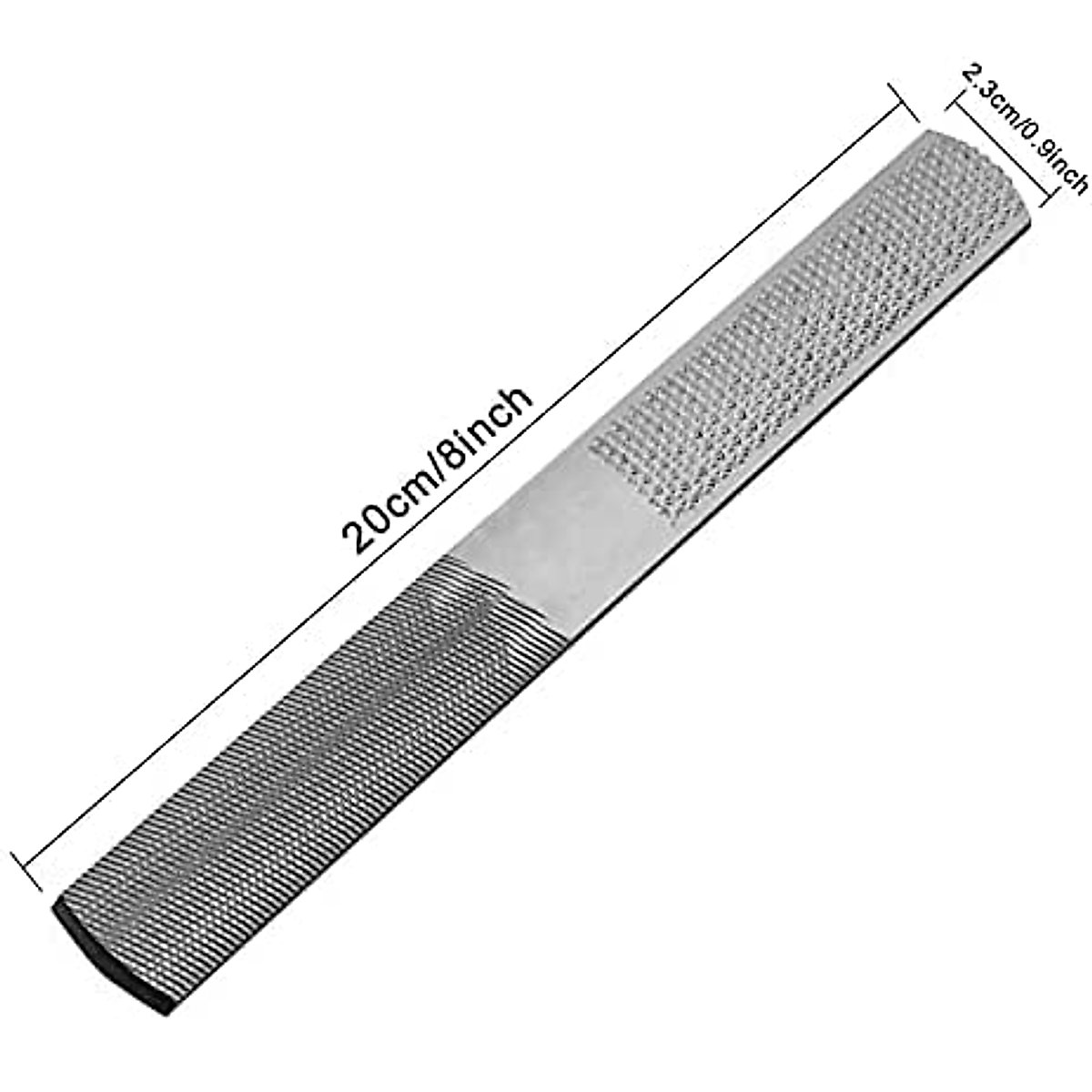DONSTRAW Wood Rasp File 4 Way Premium Grade High Carbon Hand File and Round Rasp, Half Round Flat & Needle Files Wood Rasp Set for Sharping Wood and Metal Tools